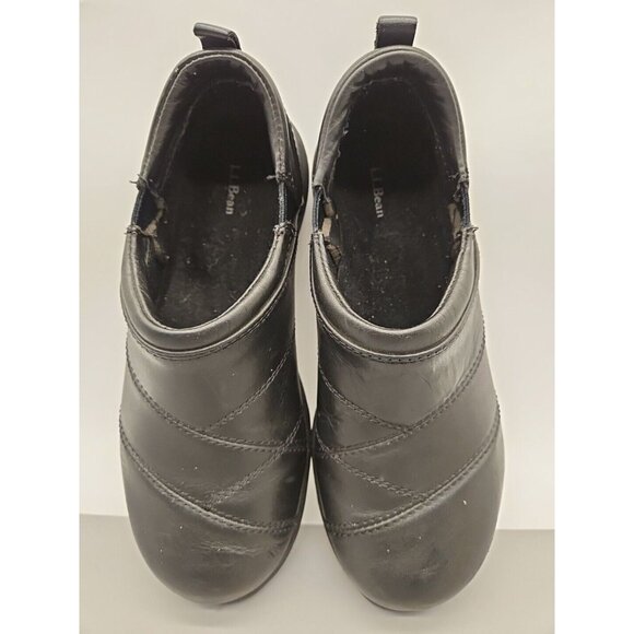 L.L. Bean | Shoes | Ll Bean Womens 75 Medium Black Leather Slip On ...